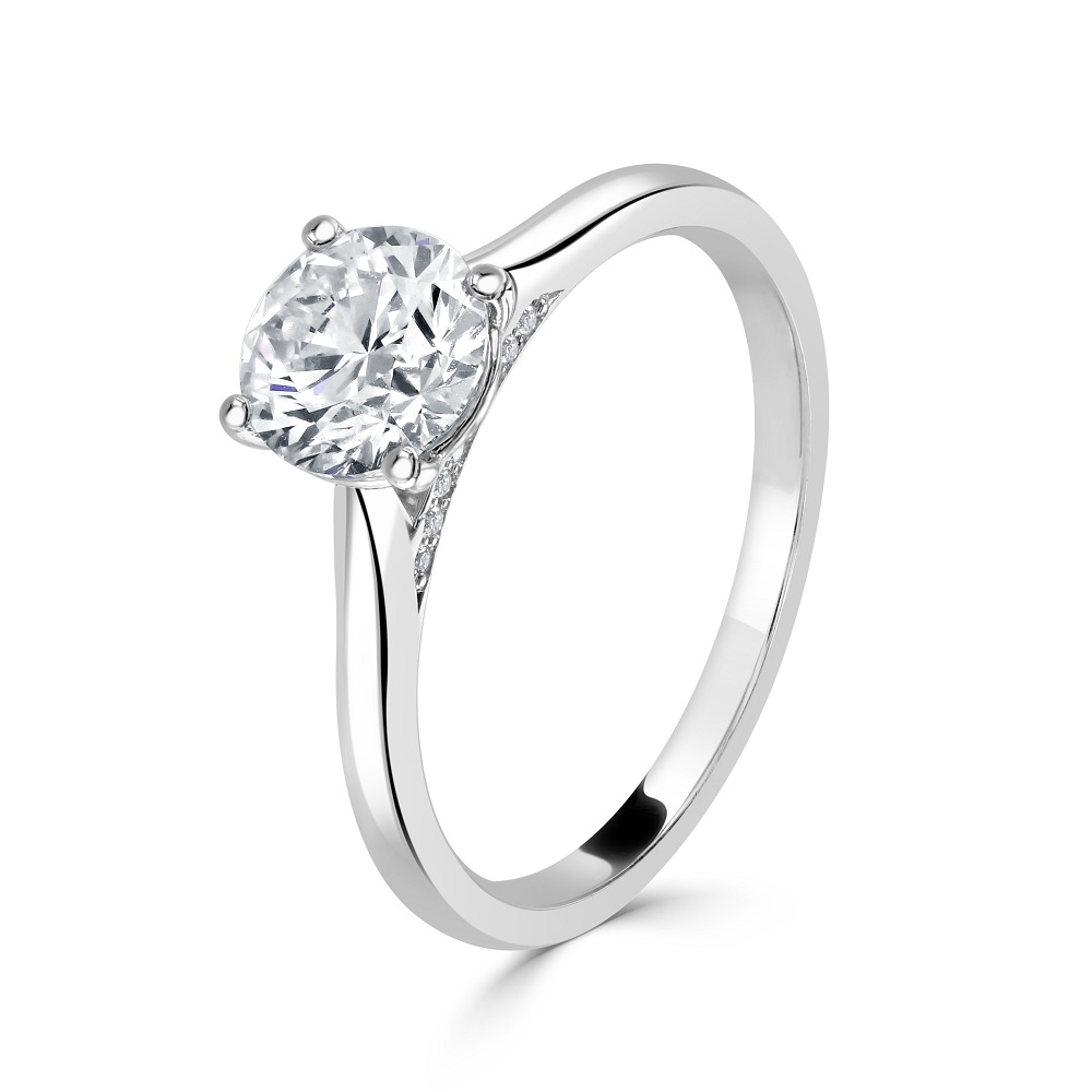Platinum Diamond Solitaire Engagement Ring | Martin and Co